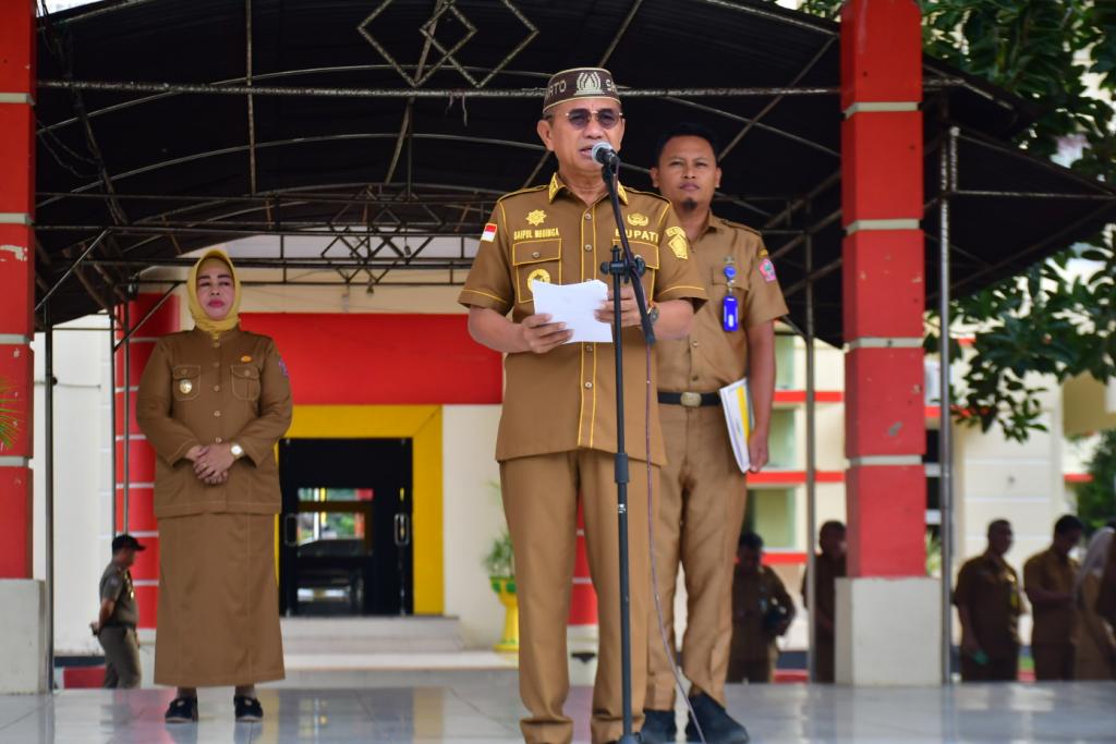 Pimpin Apel Perdana 2023, Bupati Saipul Minta ASN Tingkatkan Etos Kerja - Newsnesia.id